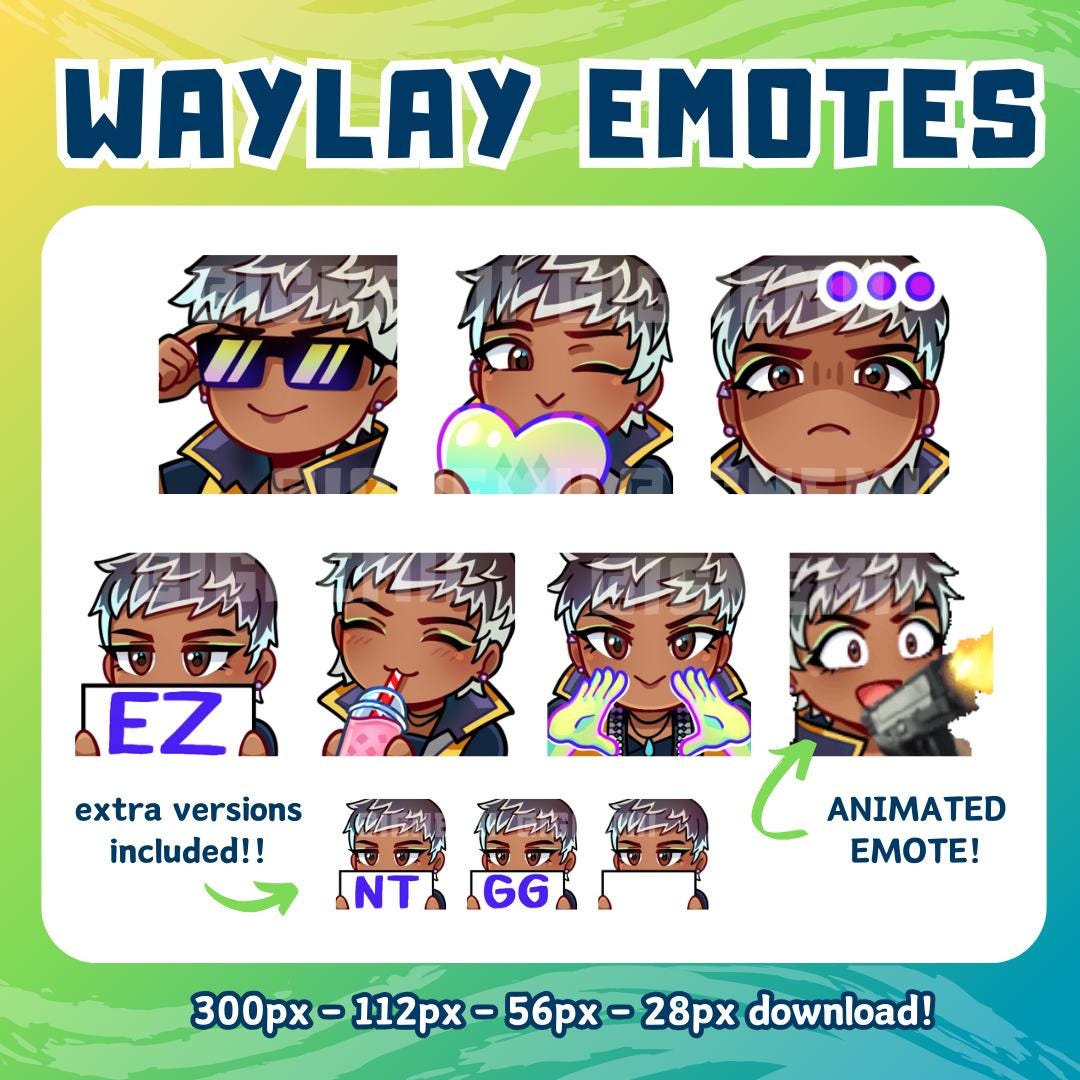 VALORANT WAYLAY Emotes, Valorant Agent Emotes, Twitch Discord Youtube ...