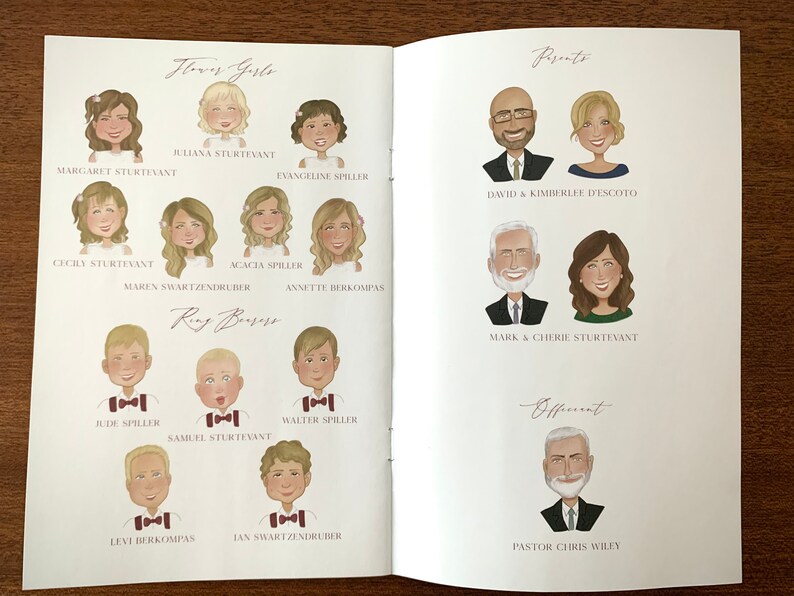 Custom Wedding Brochure-wedding Programs-bride and Groom-bridal Party ...