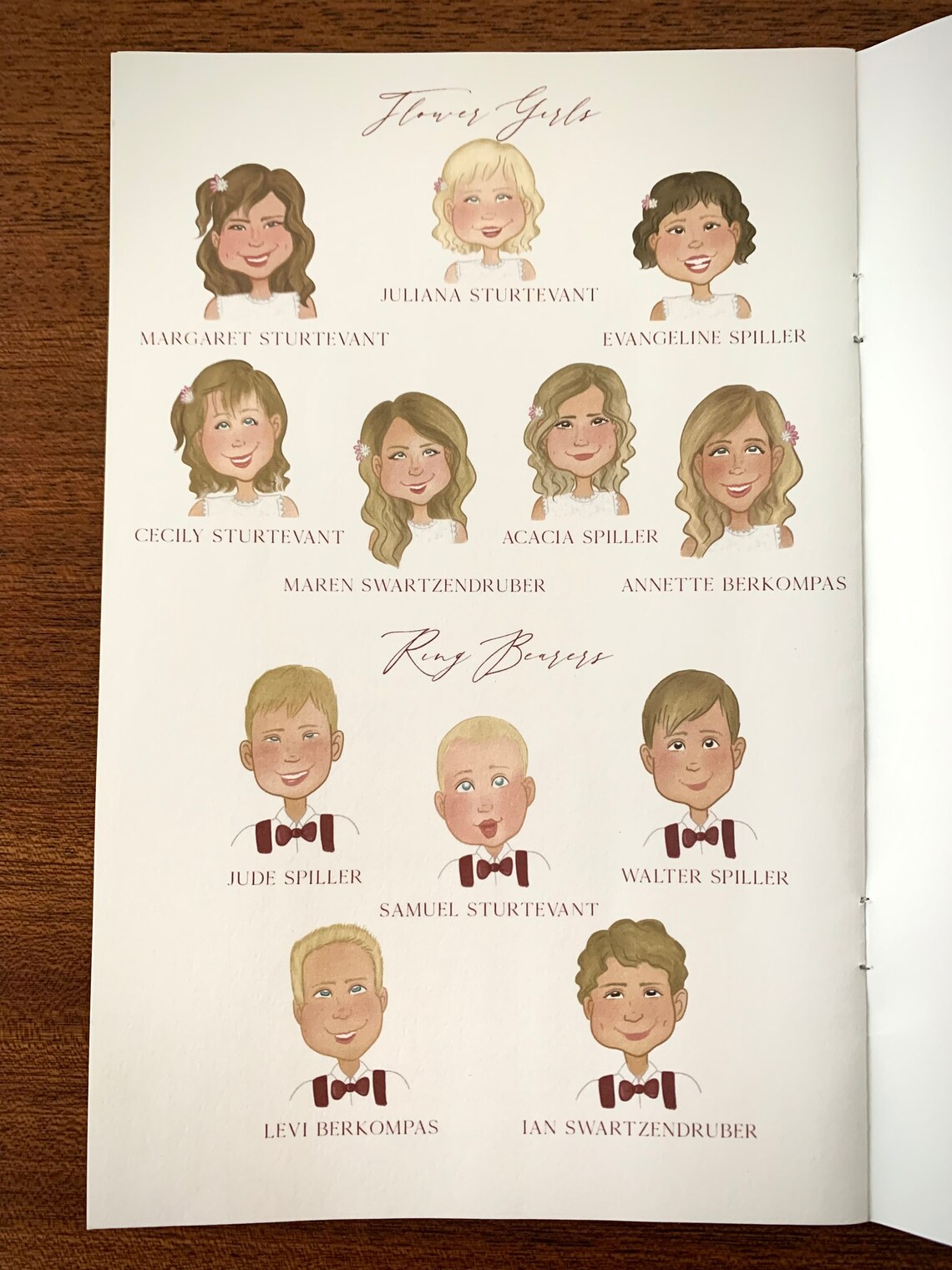 Custom Wedding Brochure-wedding Programs-bride and Groom-bridal Party ...