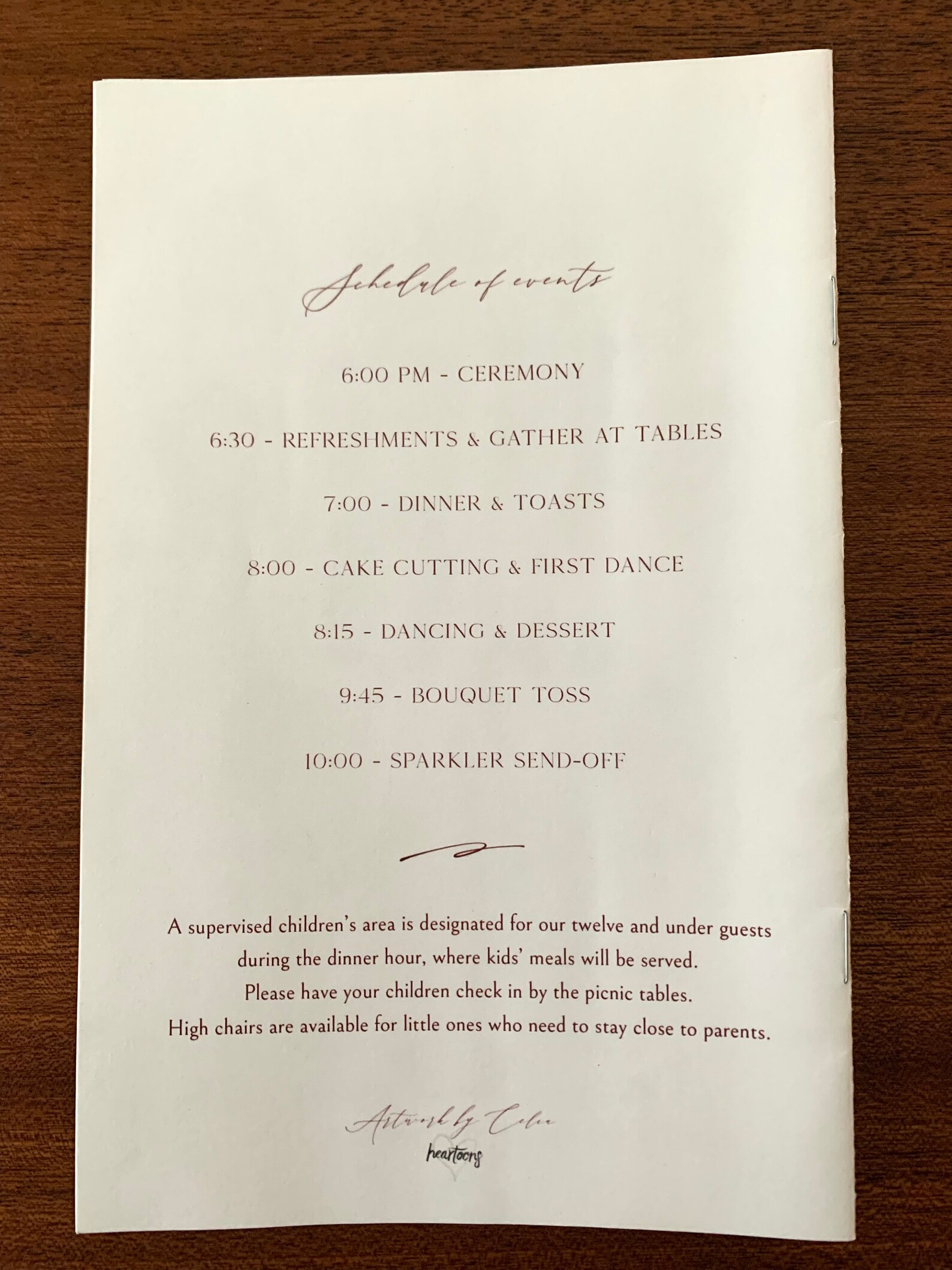 Custom Wedding Brochure-wedding Programs-bride and Groom-bridal Party ...