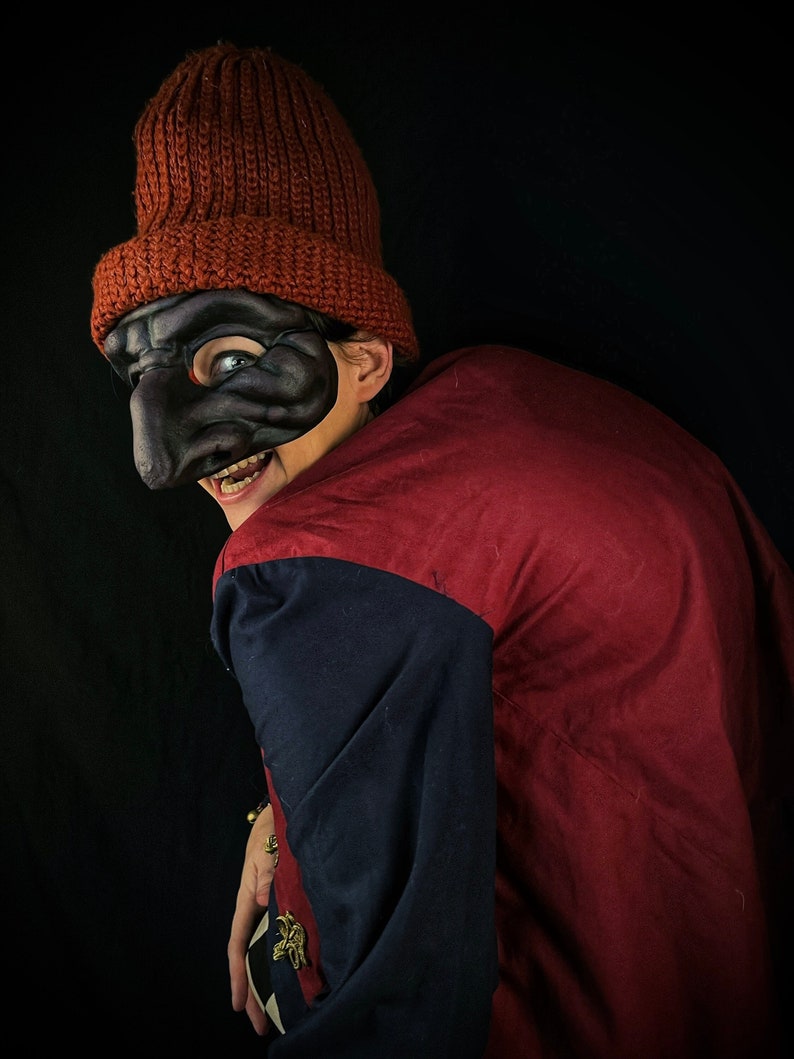Pulcinella Mask - Authentic Italian Commedia Dell'arte Theater Costume ...