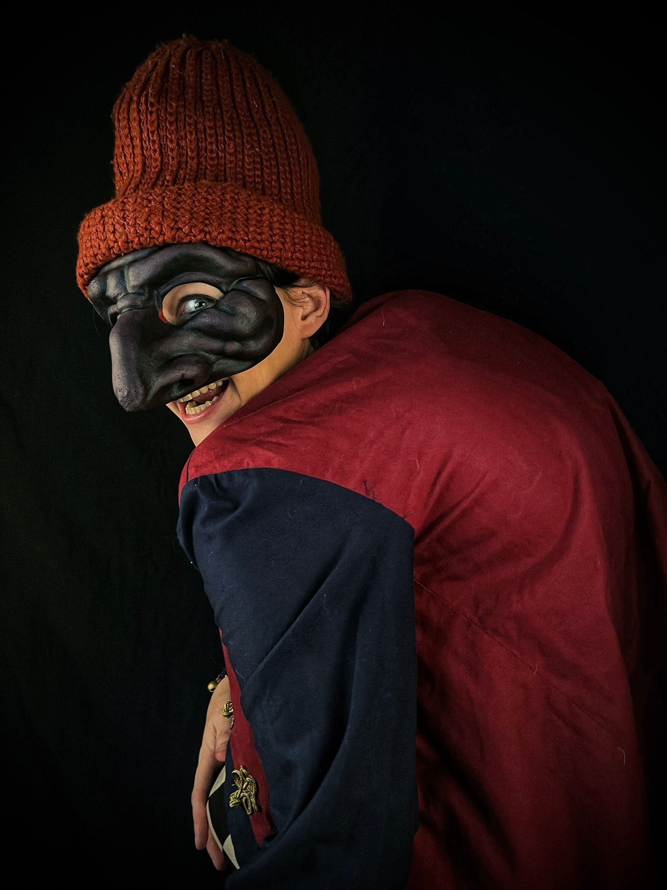 Pulcinella Mask - Authentic Italian Commedia Dell'arte Theater Costume ...