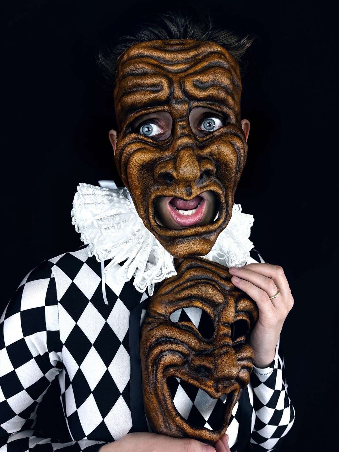 A Tragedy Mask. sock & Buskin - Etsy