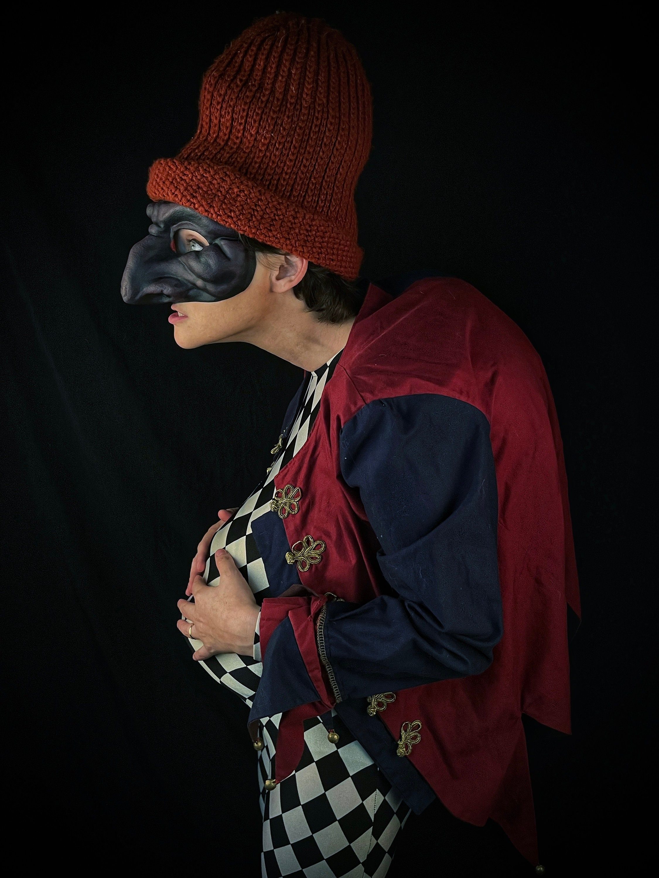 Pulcinella Mask - Authentic Italian Commedia Dell'arte Theater Costume ...