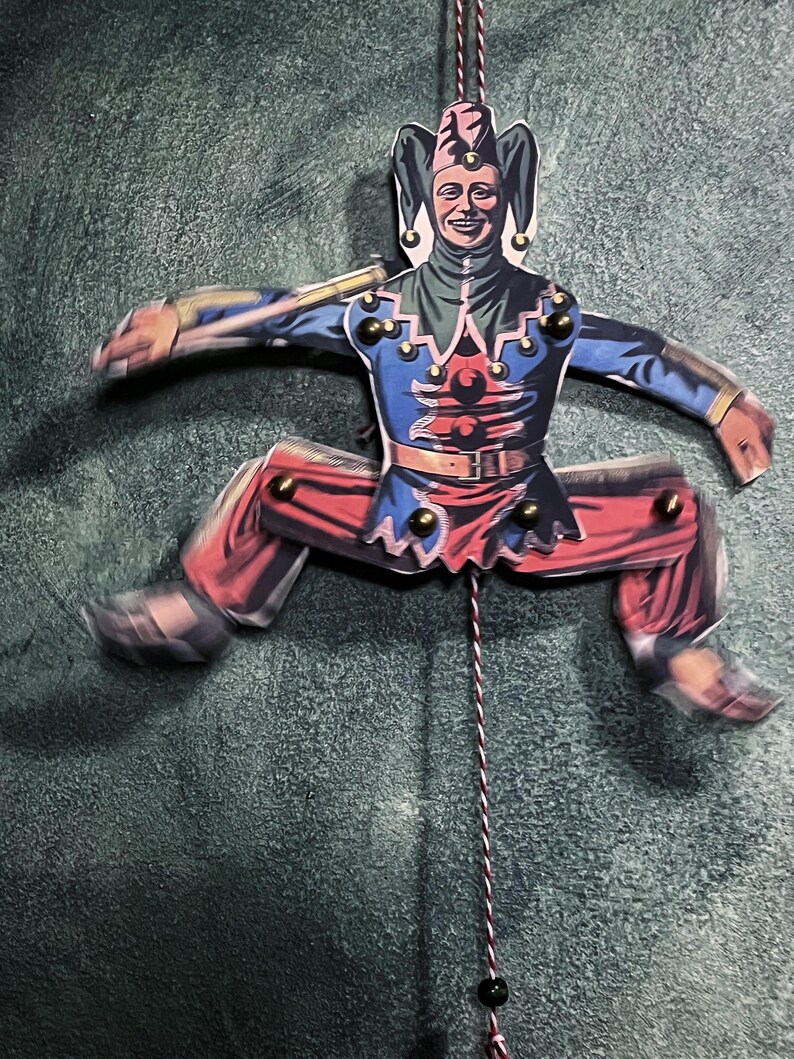Medieval Jester Puppet – Renaissance Articulated Paper Doll - Handmade ...