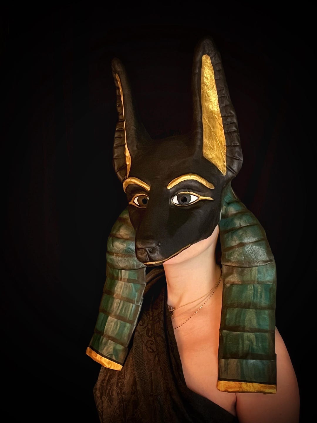 Anubis Mask- Egyptian Jackal God Replica for Theater, LARP, and ...