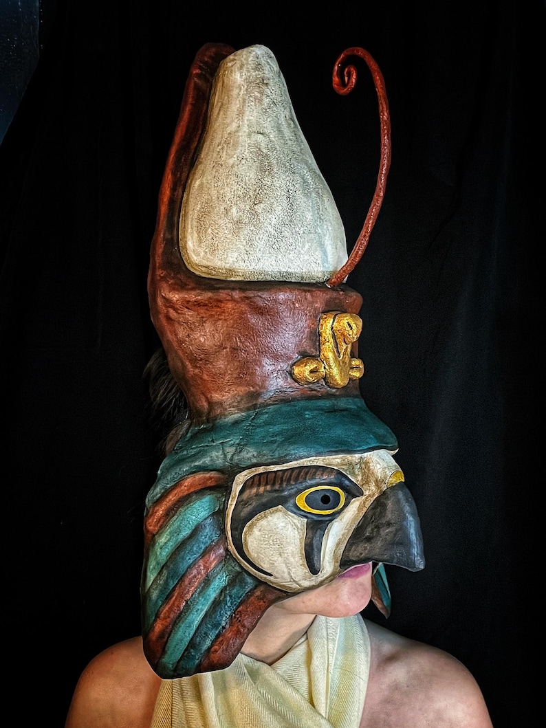 Horus Mask- Egyptian Falcon God Replica for Theater, LARP, and ...