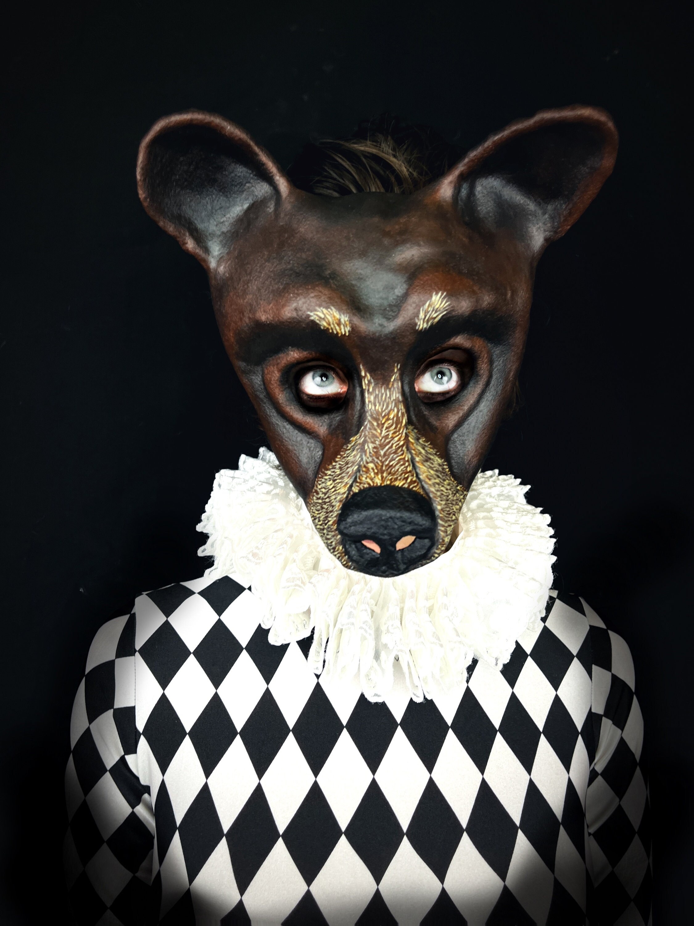 A Black Bear Mask. - Etsy