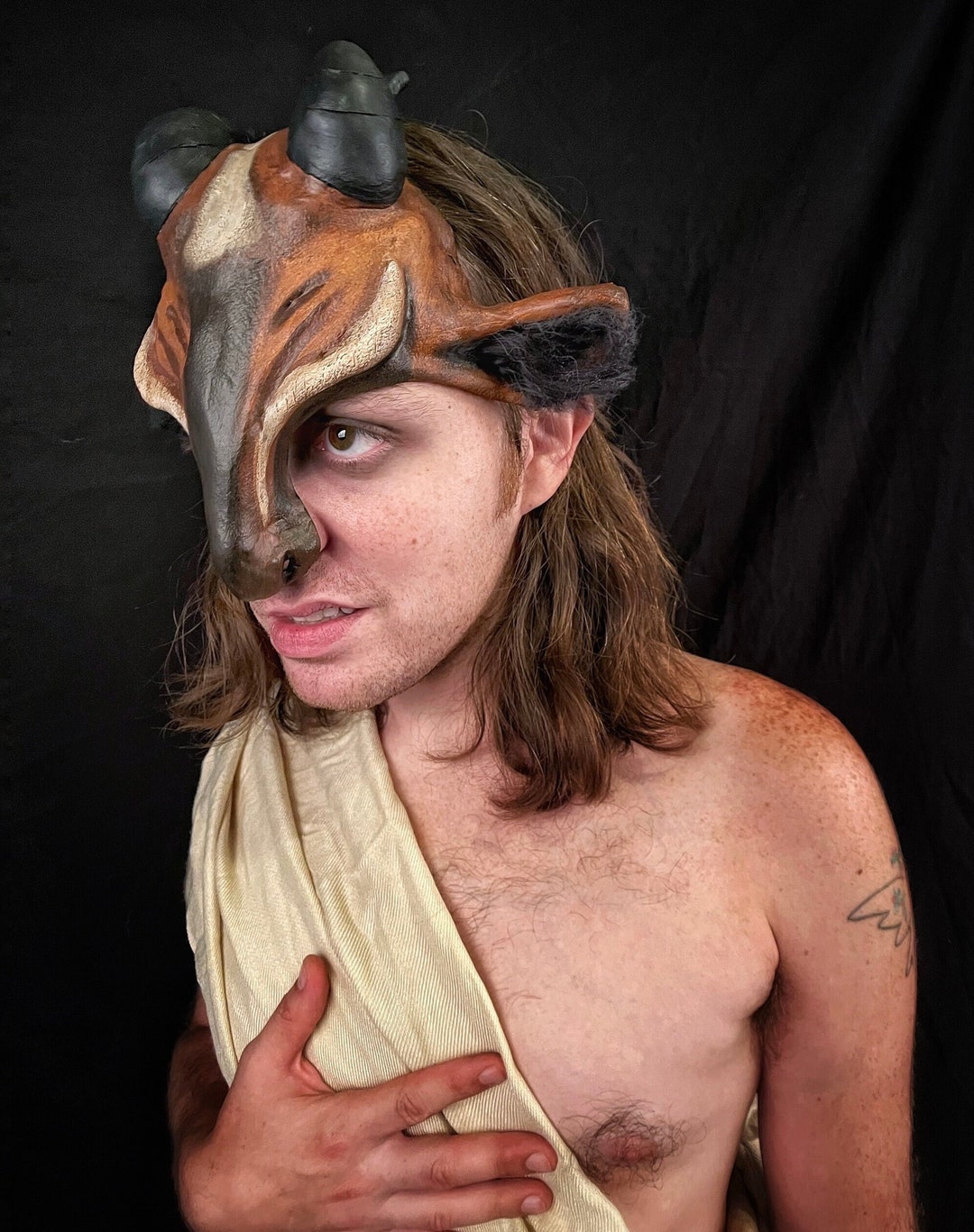 Ancient Greek Mythology Satyr Mask: Handcrafted Faun Costume for ...
