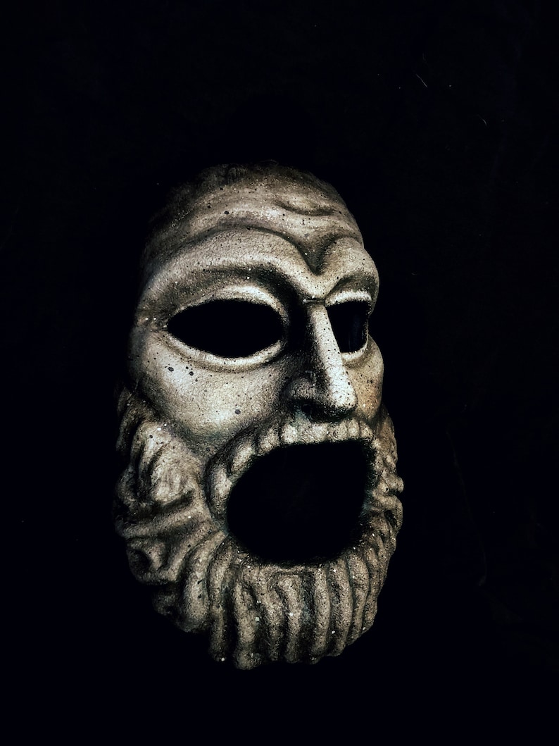 Ancient Greek Theater Mask: Handcrafted Stone Replica for Drama ...
