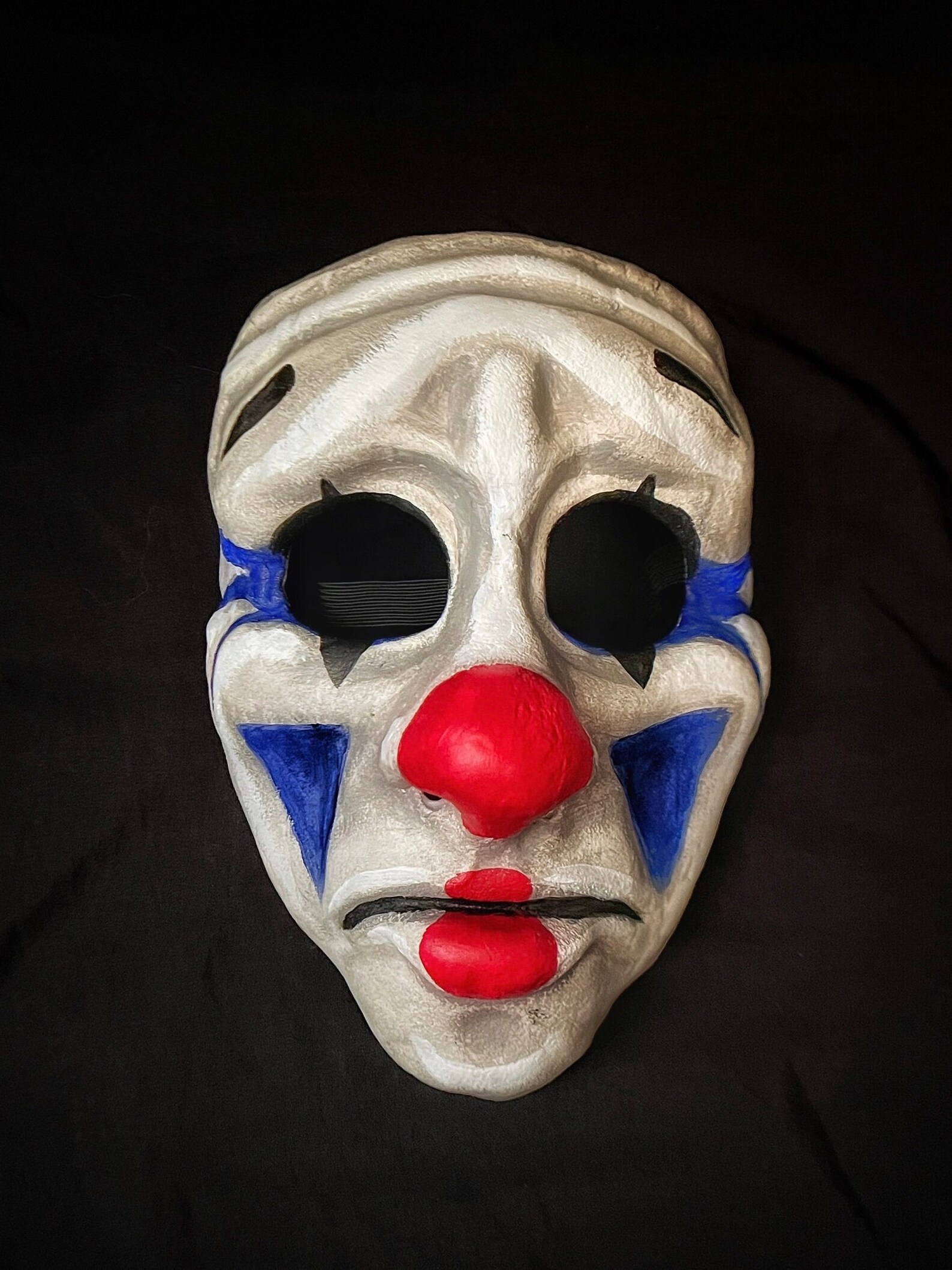 Melancholic Pierrot Mask: Theatrical Clown Face for Carnival ...