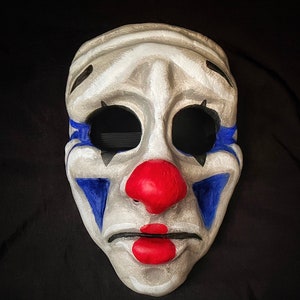 Melancholic Pierrot Mask: Theatrical Clown Face for Carnival ...
