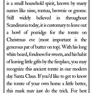 Tomte Mask nisse, Gnome, Brownie - Etsy