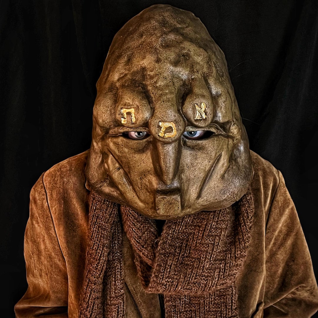 Mystical Golem Mask: Handcrafted Jewish Folklore Art for Purim, Cosplay ...