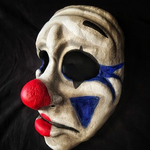Melancholic Pierrot Mask: Theatrical Clown Face for Carnival ...