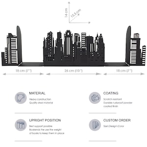 Chicago Skyline Bookends / American City Building Bookend / Heavy Book ...