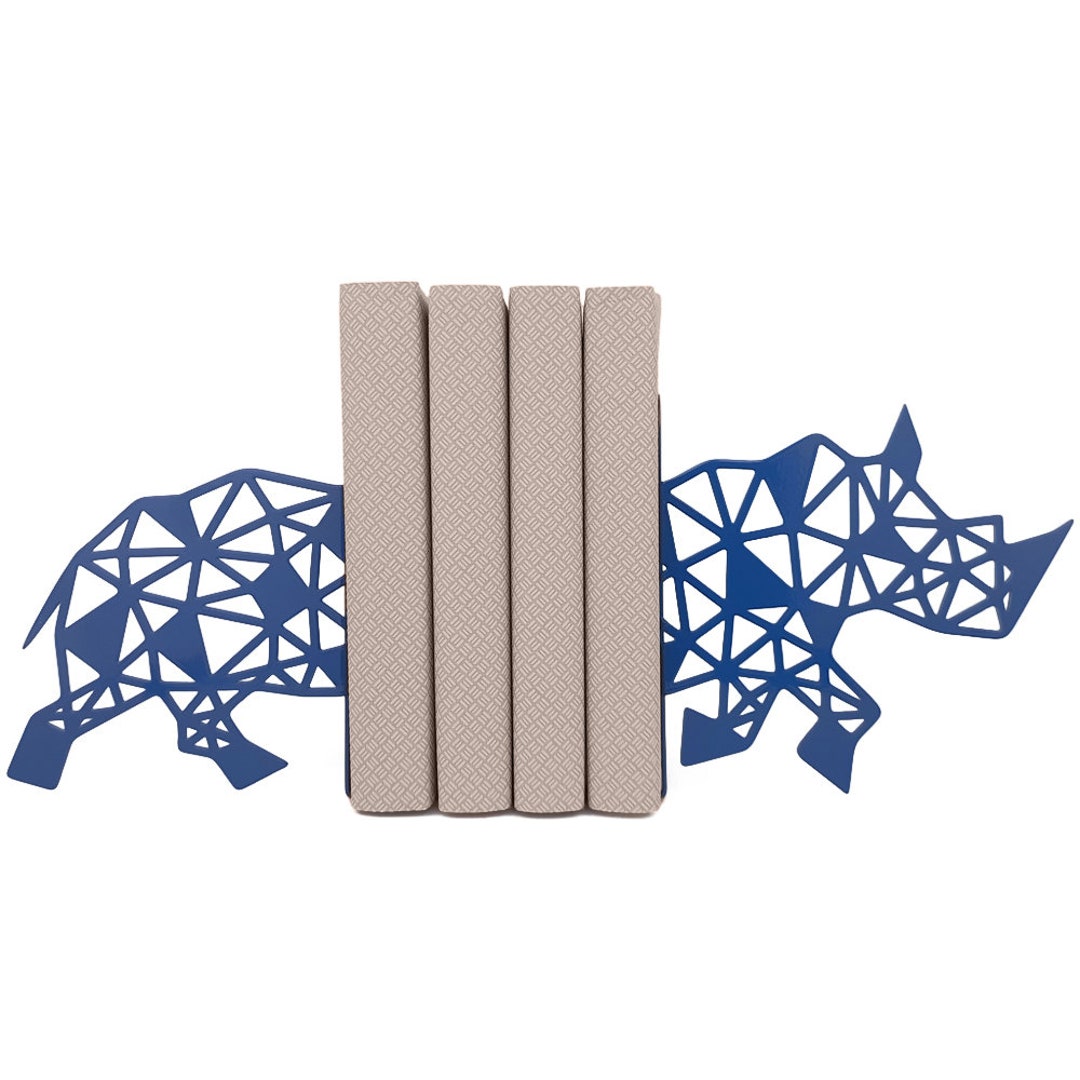 Bookends Rhino / Bookends Geometric Unique / Heavy Book Ends / Stopper ...