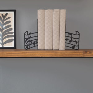Music Note Bookends / Treble Clef Bookends Unique / Bass Key Book Ends ...