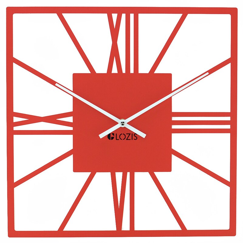 Red Wall Clock - Etsy