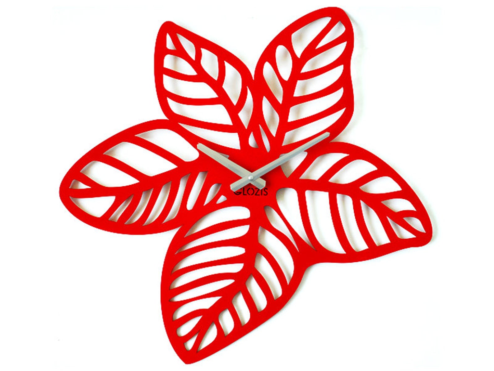 Modern Wall Clock Large Wall Clock Clock Paradise Red Wall | Etsy