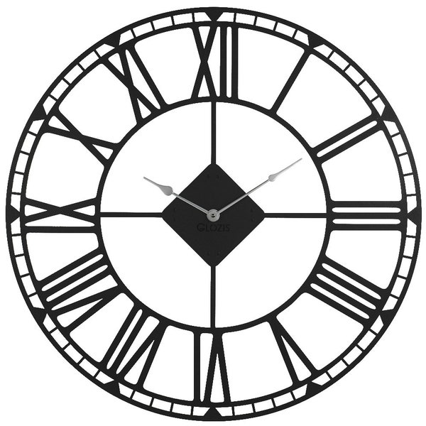 Metal Wall Clock With Roman Numerals - Etsy