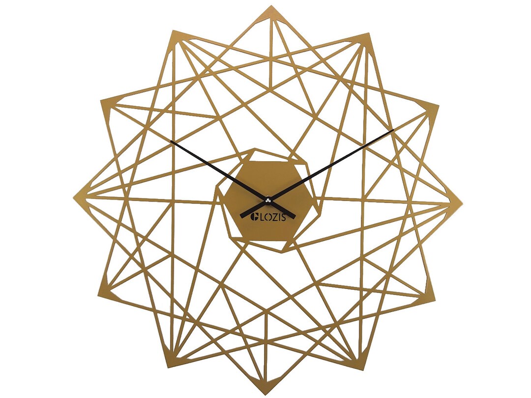 Geometric Design Wall Clock Geometric Wall Art House Warming - Etsy Sweden