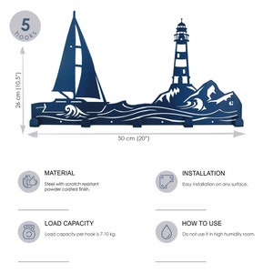 Sea Coat Rack, Wall Rack, Hook Rack, Wall Coat Rack, Wall Coat Hook ...