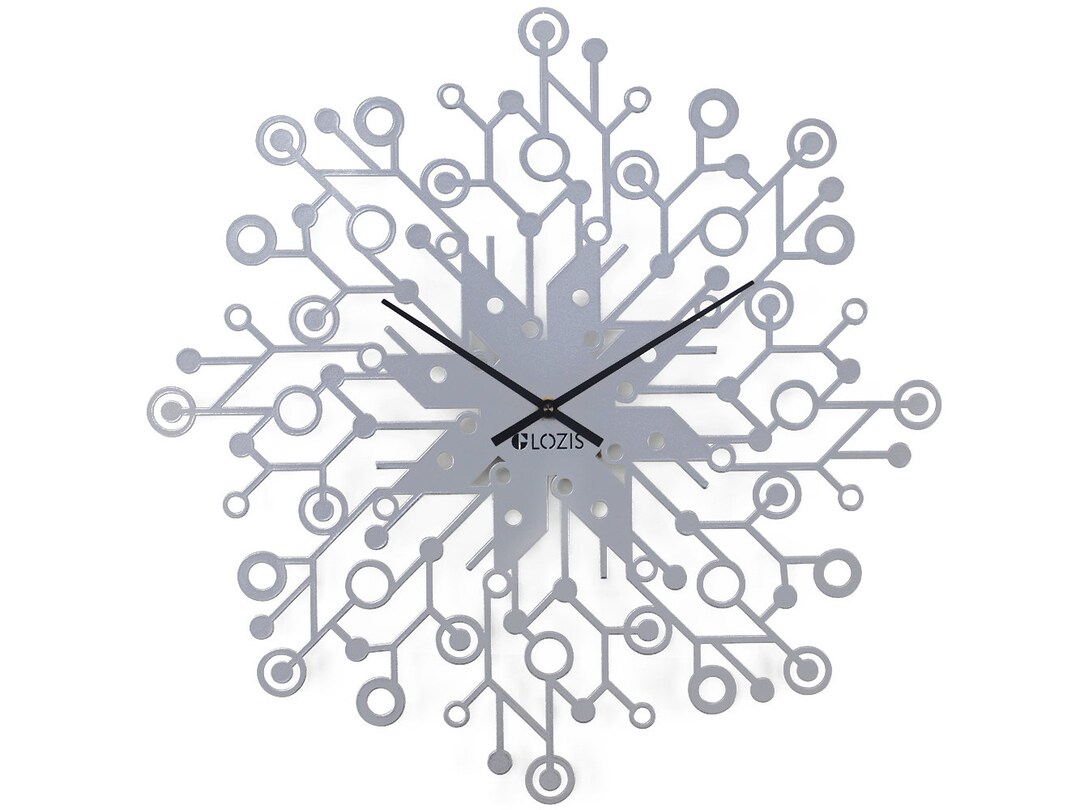 Galaxy Space Wall Clock, Oversized Wall Clock, Silver Large Wall Clock ...