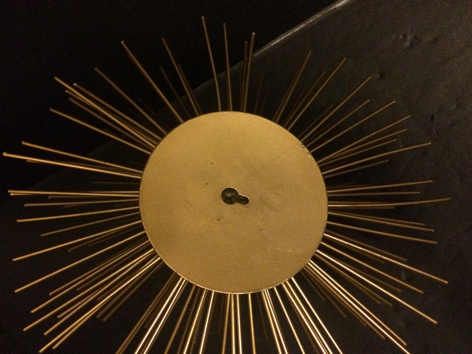 Medium Mid Mod Atomic Spiky Metal Gold Wall Decor Anemone 50's Jeres ...