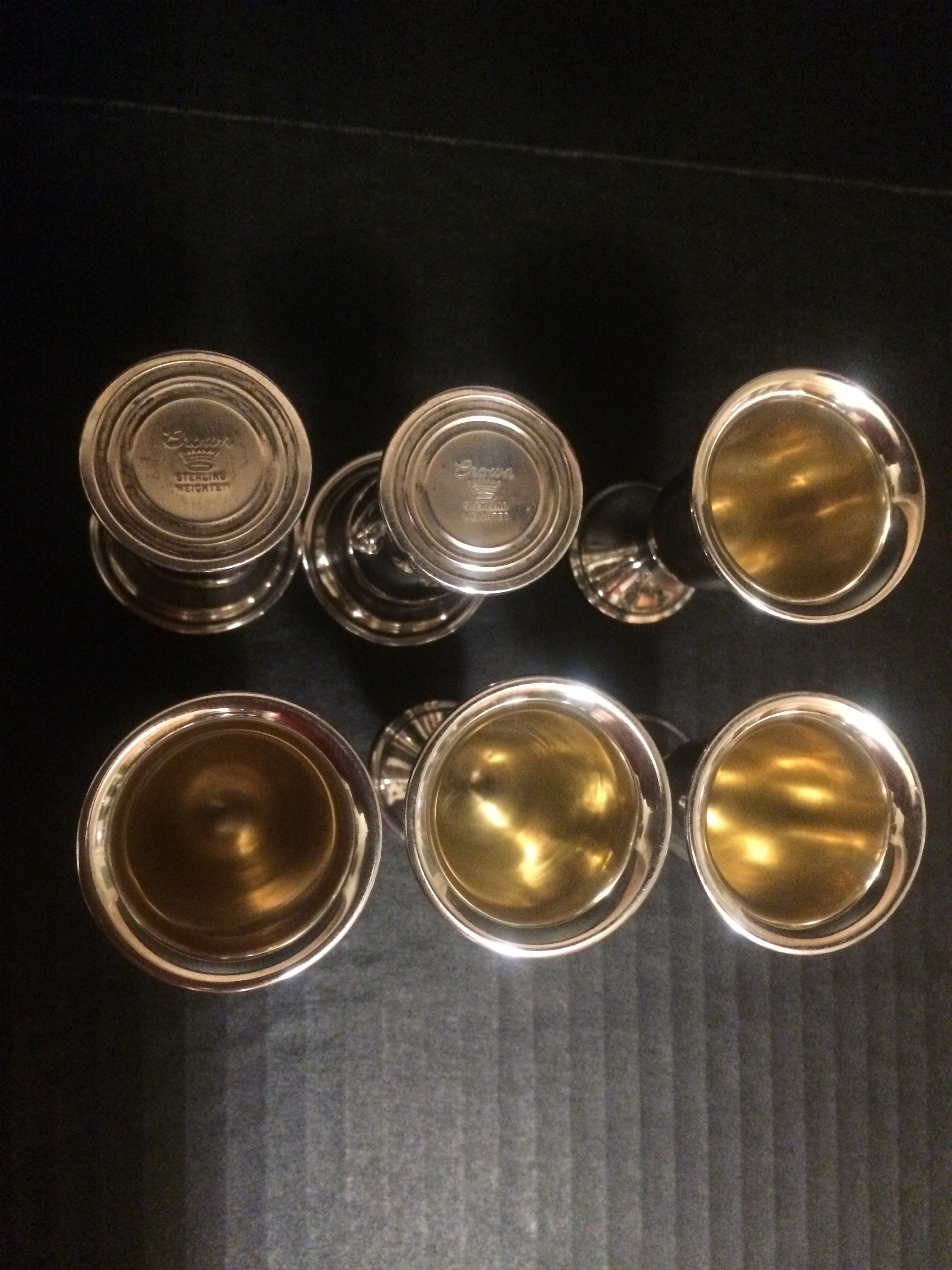 Vintage Crown Sterling Silver Weighted Footed Cordial Aperitif ...