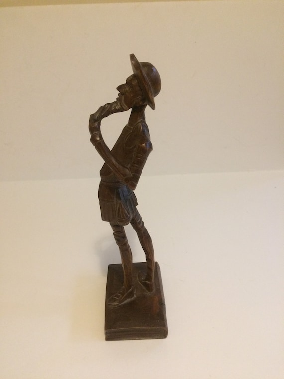 Vintage Hand Carved Wooden Ouro Artesania DON QUIXOTE - Etsy