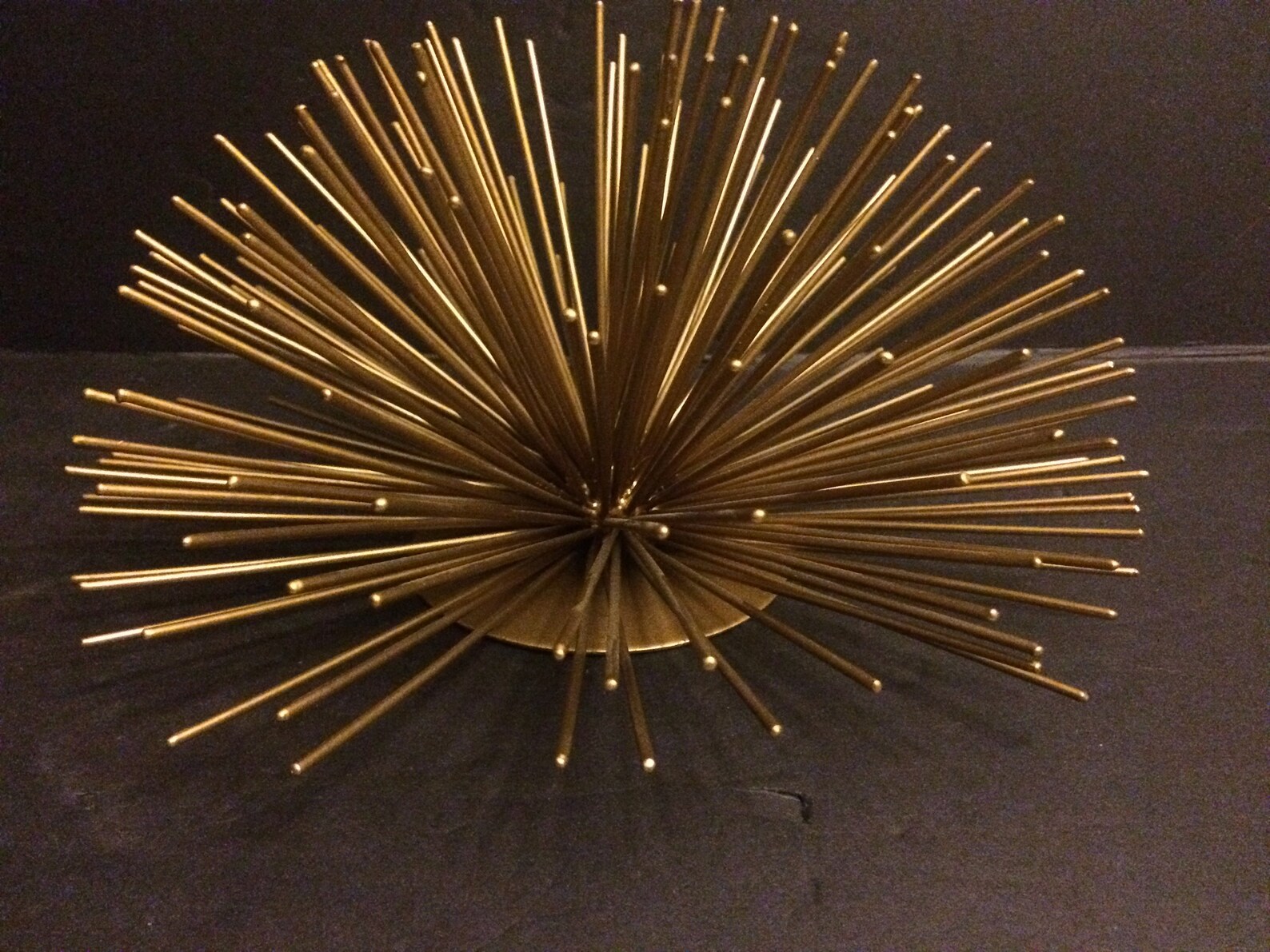 Medium Mid Mod Atomic Spiky Metal Gold Wall Decor Anemone 50's Jeres ...