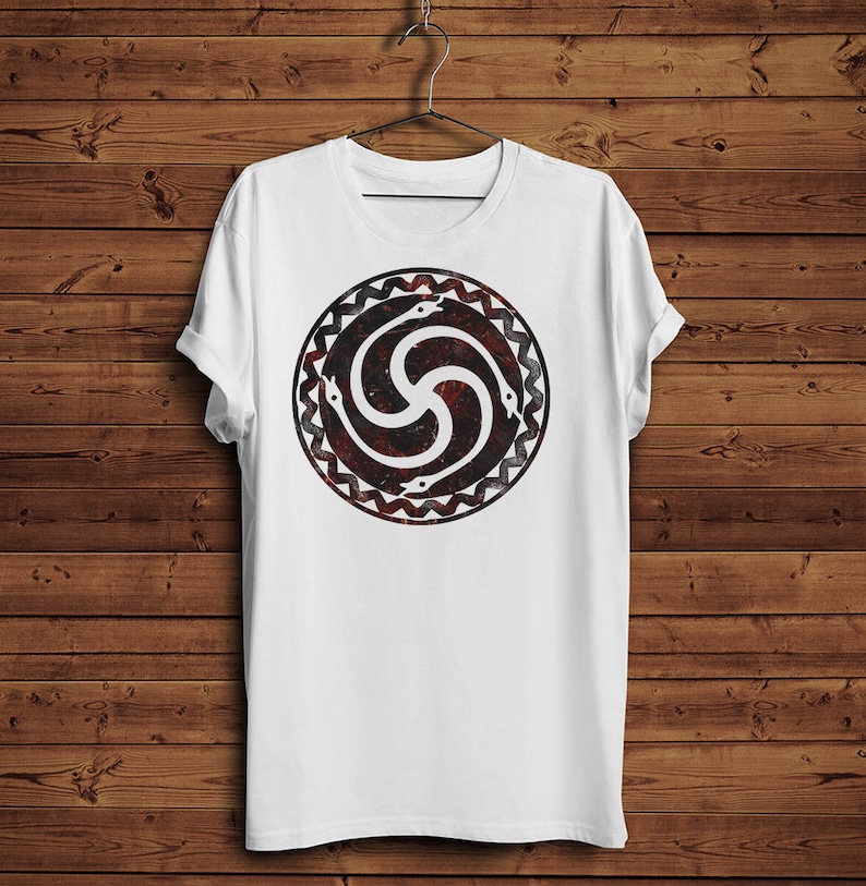 Swastika Snake T Shirt Ancient Historical Ethnic Pagan Symbol Sign Tee ...
