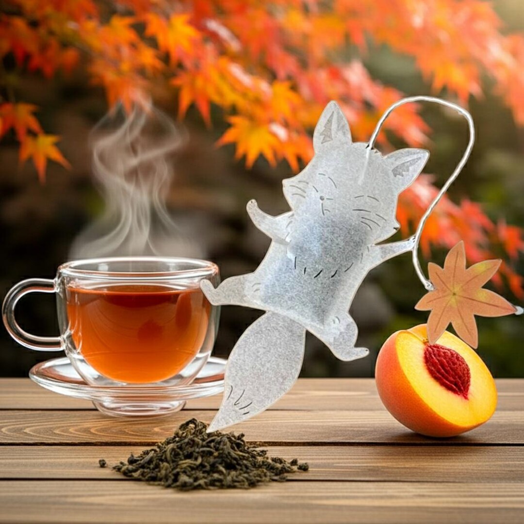 Fox White Peach Oolong Tea Bag - Ocean Teabag - Etsy