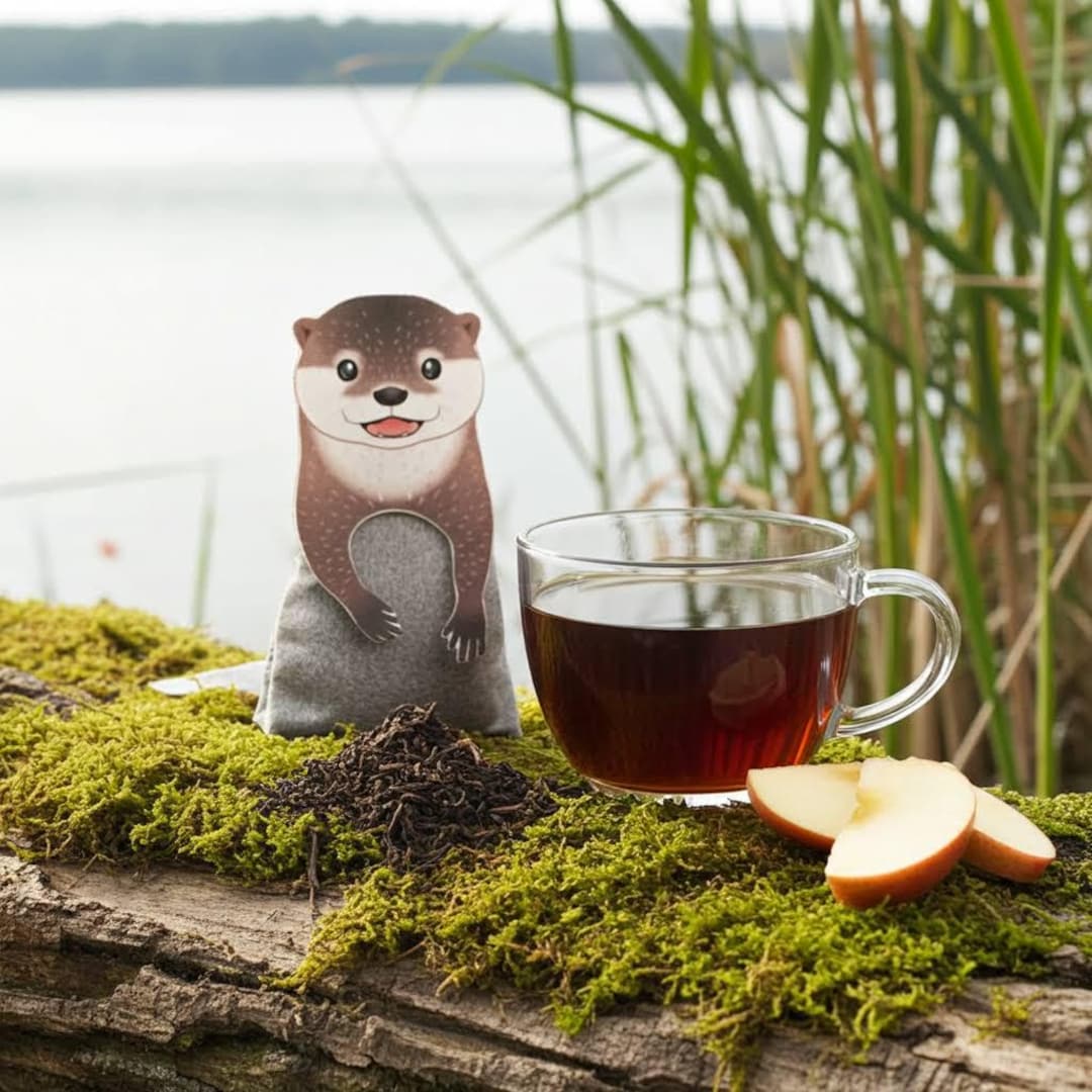 Small-clawed Otter Apple Tea Bag - Ocean Teabag - Etsy