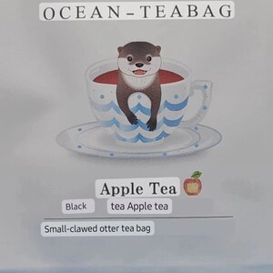 Small-clawed Otter Apple Tea Bag - Ocean Teabag - Etsy