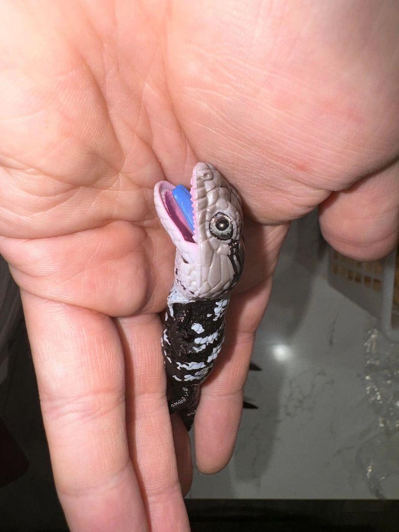 Blue Tongue Skink Gachapon Figure - Posable PVC Lizard - Etsy