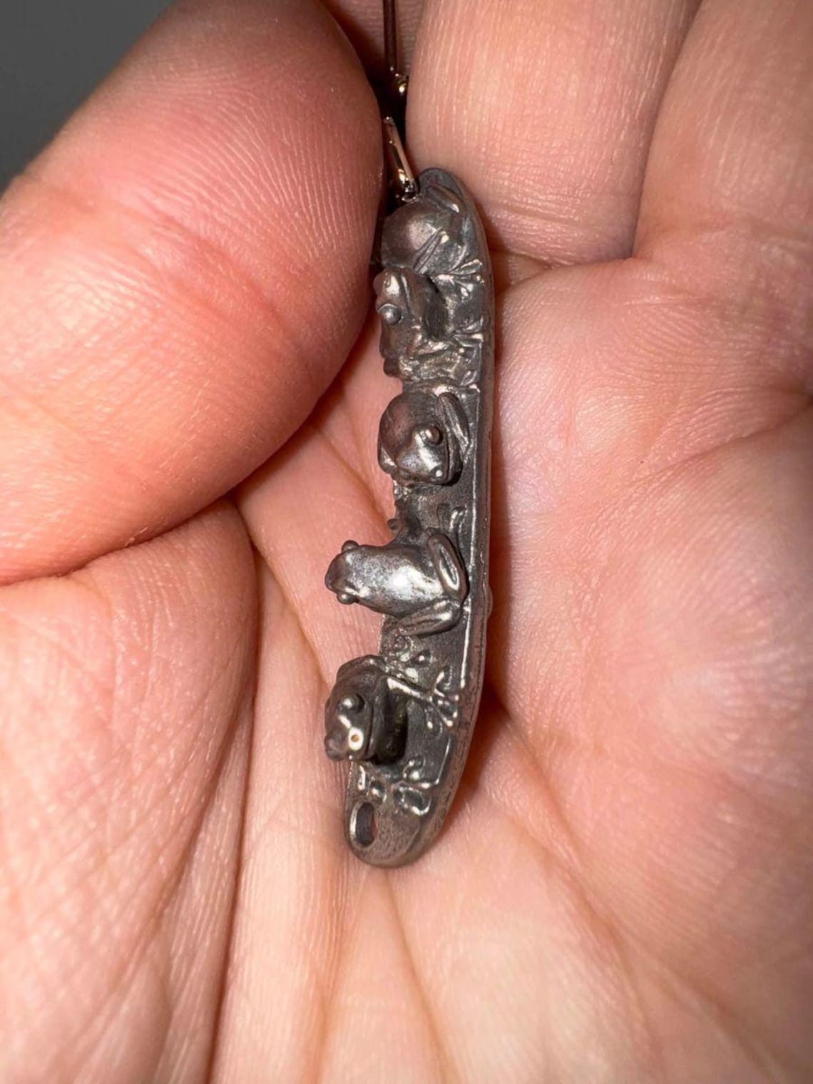 5 Frogs Tin Charm From Japan - Etsy