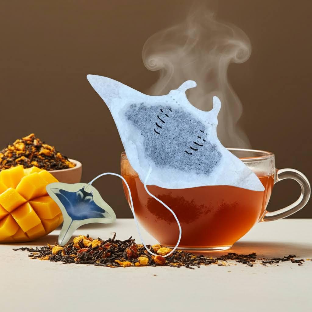 Manta Ray Tropical Mango Tea Bag - Ocean Teabag - Etsy
