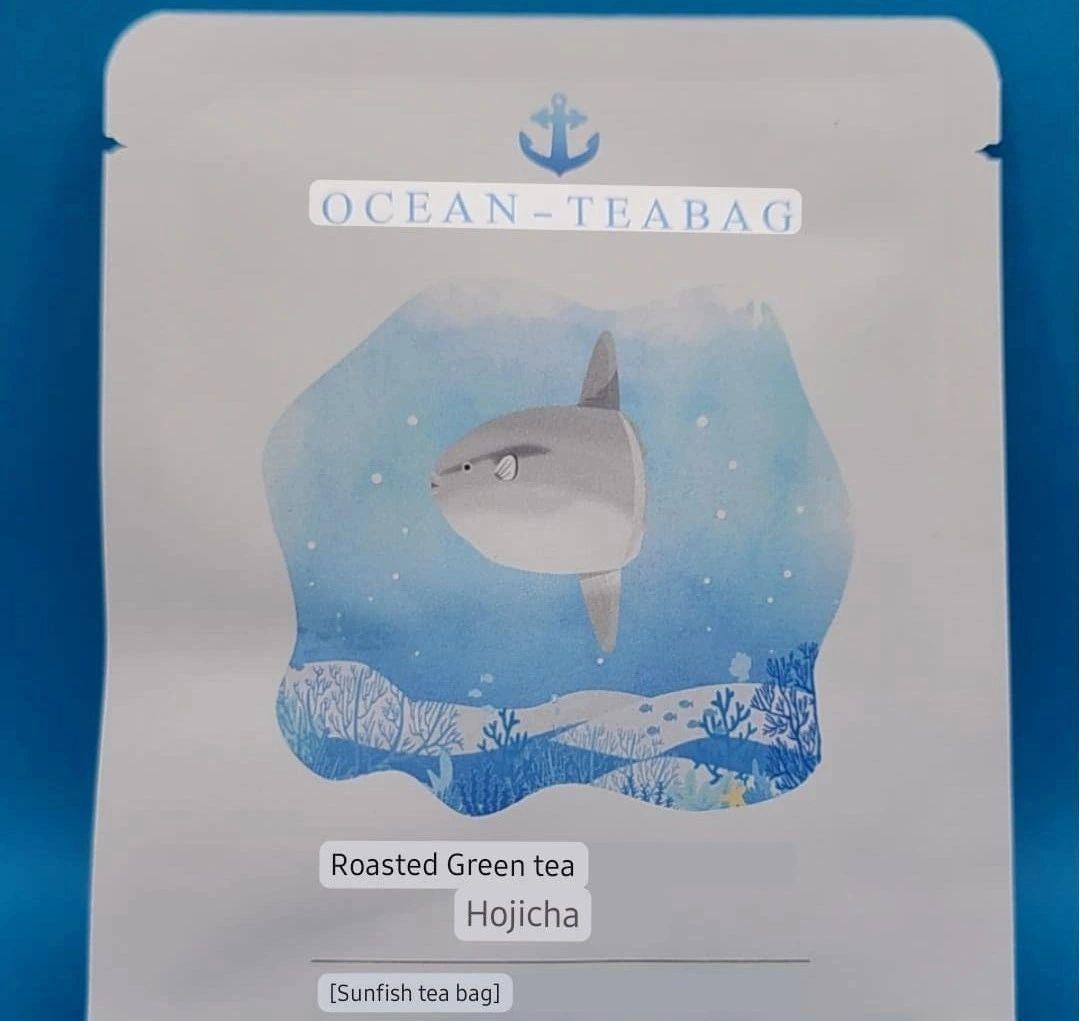 Sunfish Hojicha Tea Bag - Ocean Teabag - Etsy