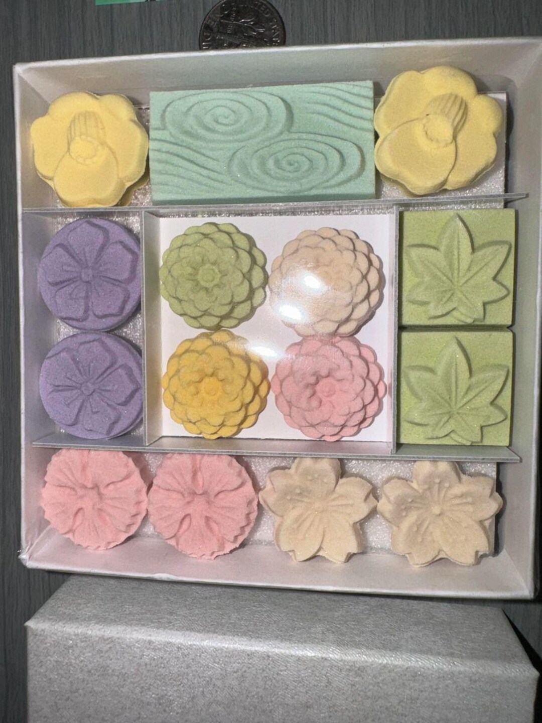 Flower Higashi Candy From Kyoto, Japan (teal) - Etsy