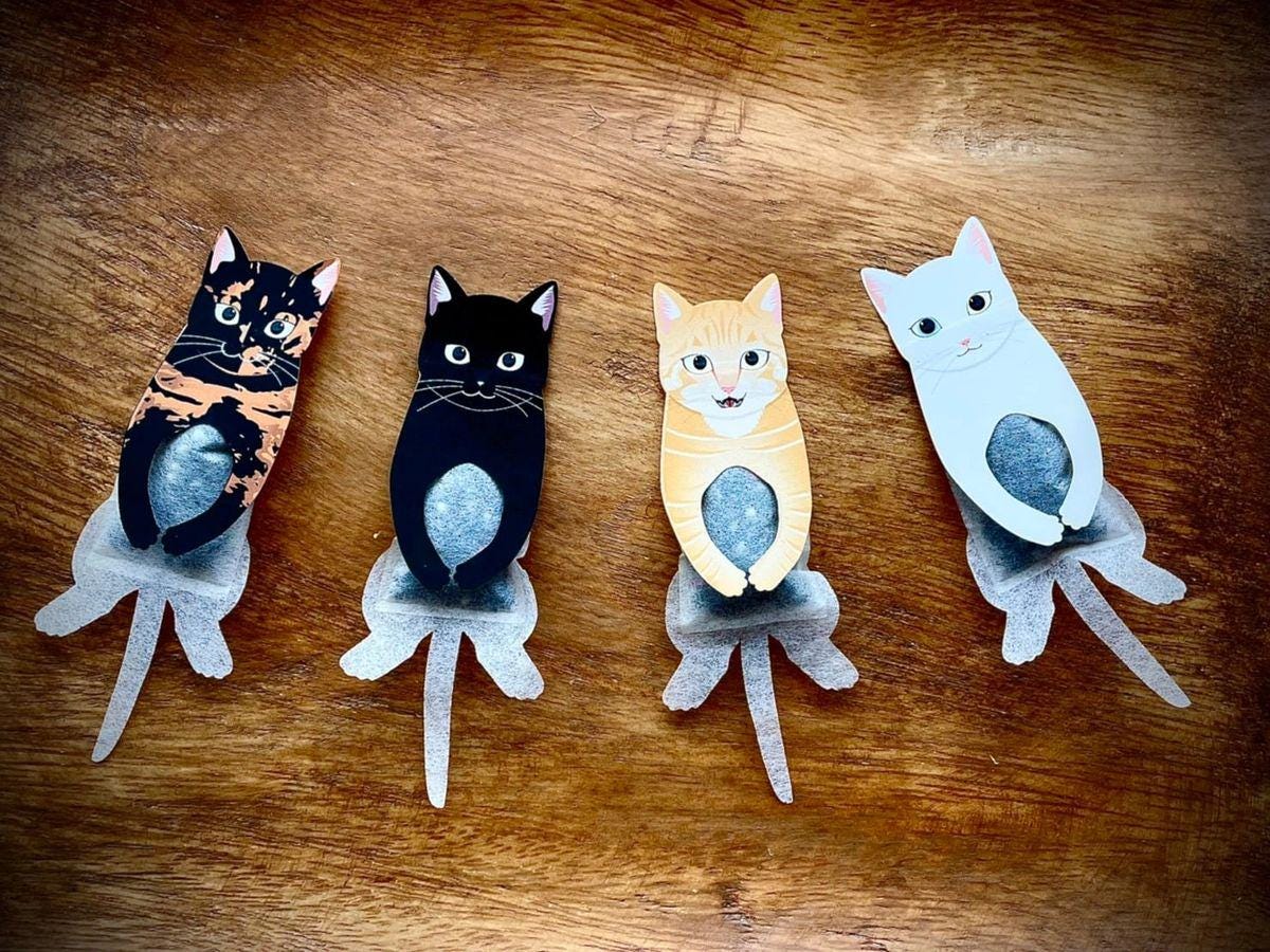 Japanese Cat Tea Bag Gift Set- Ocean Teabag - Etsy