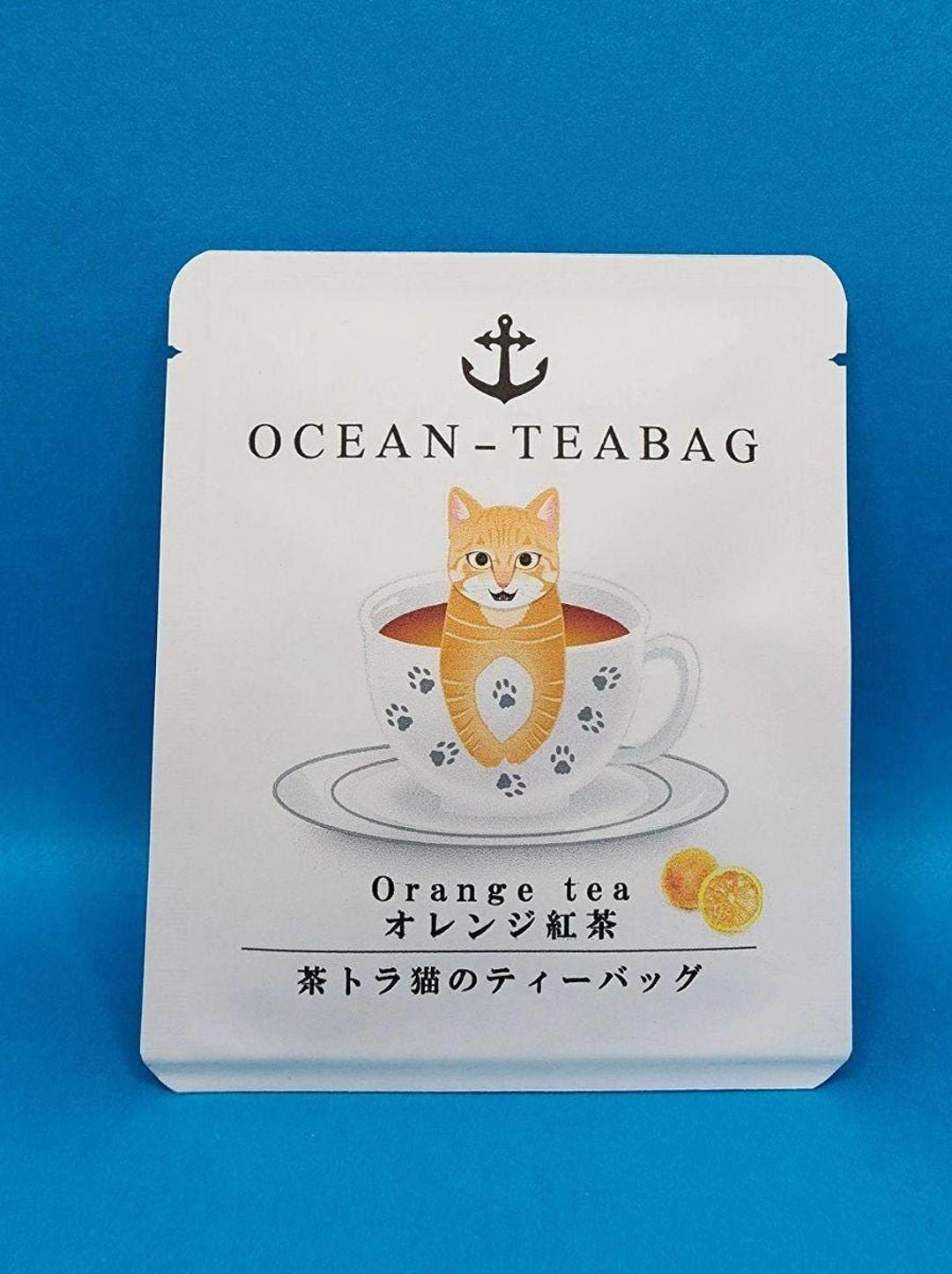 Tiger Cat Orange Tea Bag - Ocean Teabag - Etsy