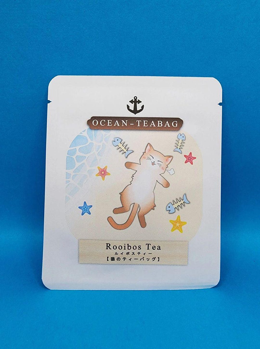 Relaxing Cat Rooibos Tea Bag - Ocean Teabag - Etsy
