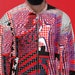Red Black Techno Bomber Jacket All Over Print Rave Festival Jacket ...