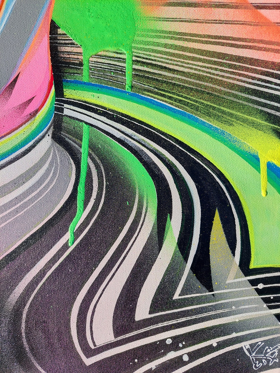 Trippy Colorful Space Funky Wall Art Lover New Home Gift Neon - Etsy