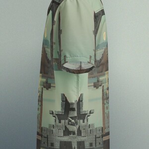 Dystopian Button up Shirt Techno Rave Button Down Shirt Techwear EDM ...