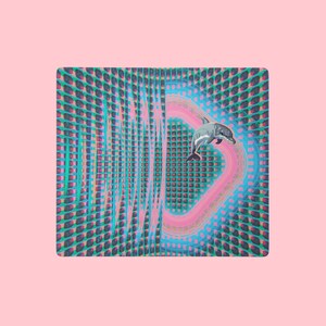 3D Pixel Art Dolphin Gaming Mouse Pad Gift Hypnotic Desk Mat Trippy ...