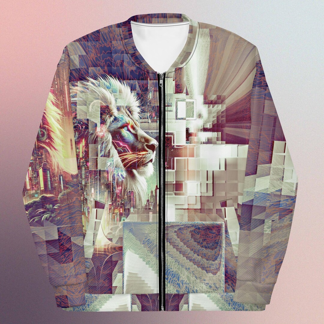 Cyberpunk Lion Bomber Jacket All Over Print Graphic Streetwear Jacket ...