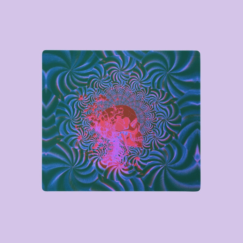 Skull Gaming Mouse Pad, Psychedelic Mouse Mat, Trippy Desk Pad, Cool ...